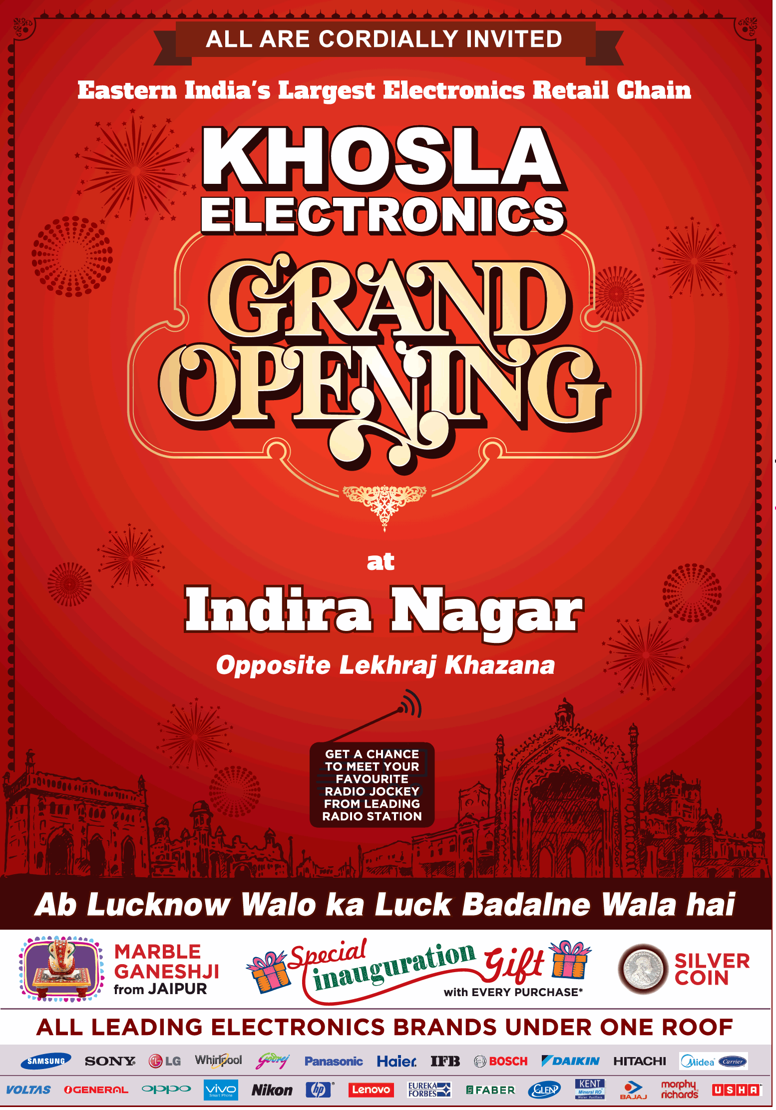 Khosla Electronics Grand Opening At Indira Nagar Ad Advert Gallery Khosla Electronics Grand Opening At Indira Nagar Ad Advert Gallery