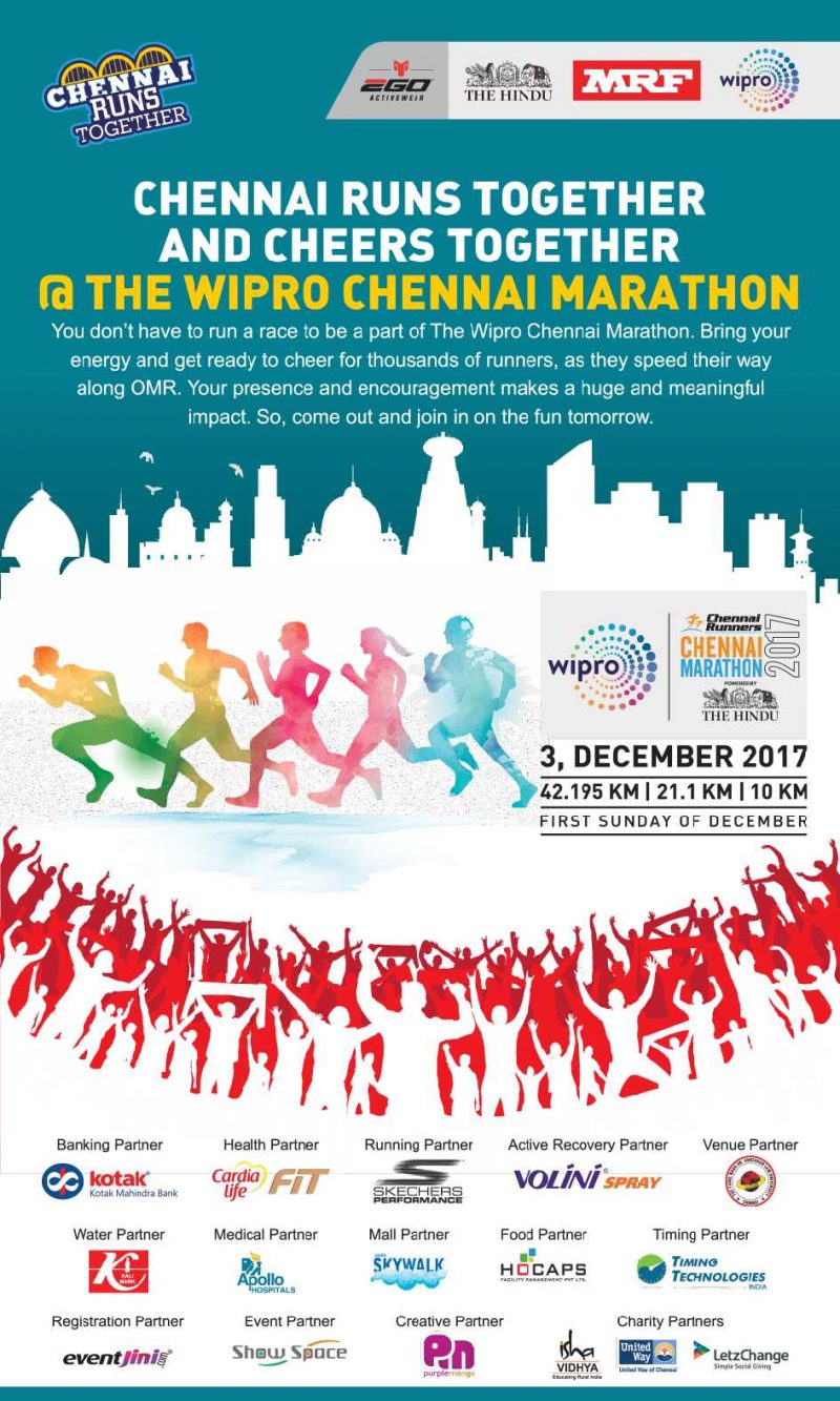 The Wipro Chennai Marathon Chennai Runs Together And Cheers Together Ad ...