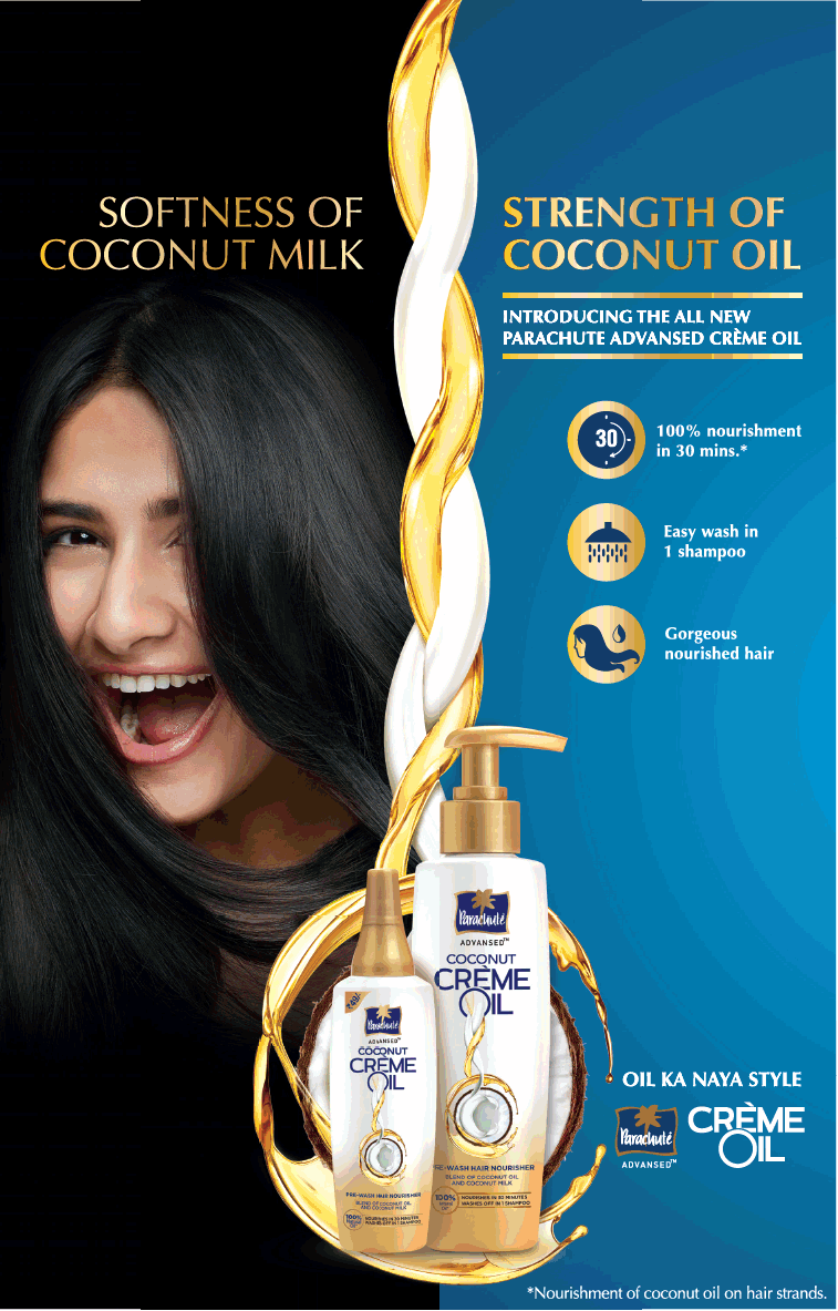 Parachute Coconut Creme Oil Ad Advert Gallery