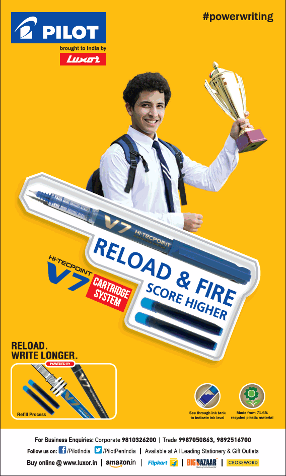 Luxor Pilot Pen Reload And Fire Score Higher Ad Advert Gallery