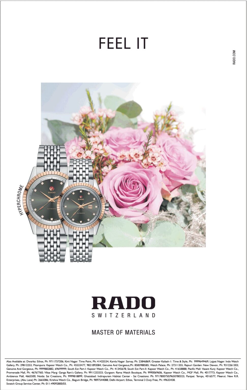 Rado Switzerland Hyperchorme Chronograph Ad - Advert Gallery